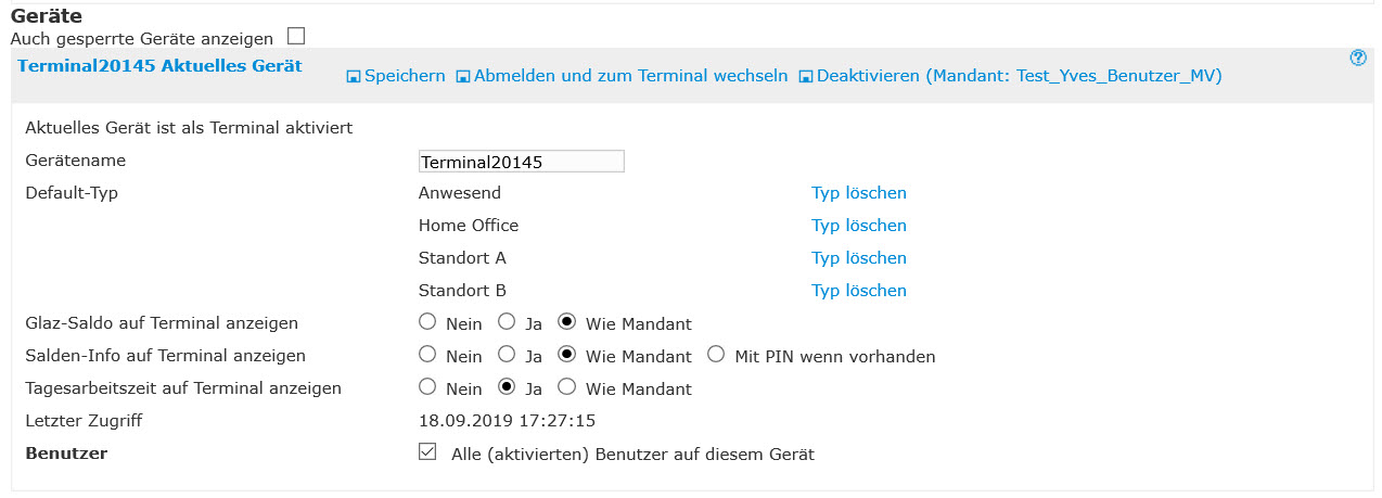 timesaver - Touch Terminal konfigurieren